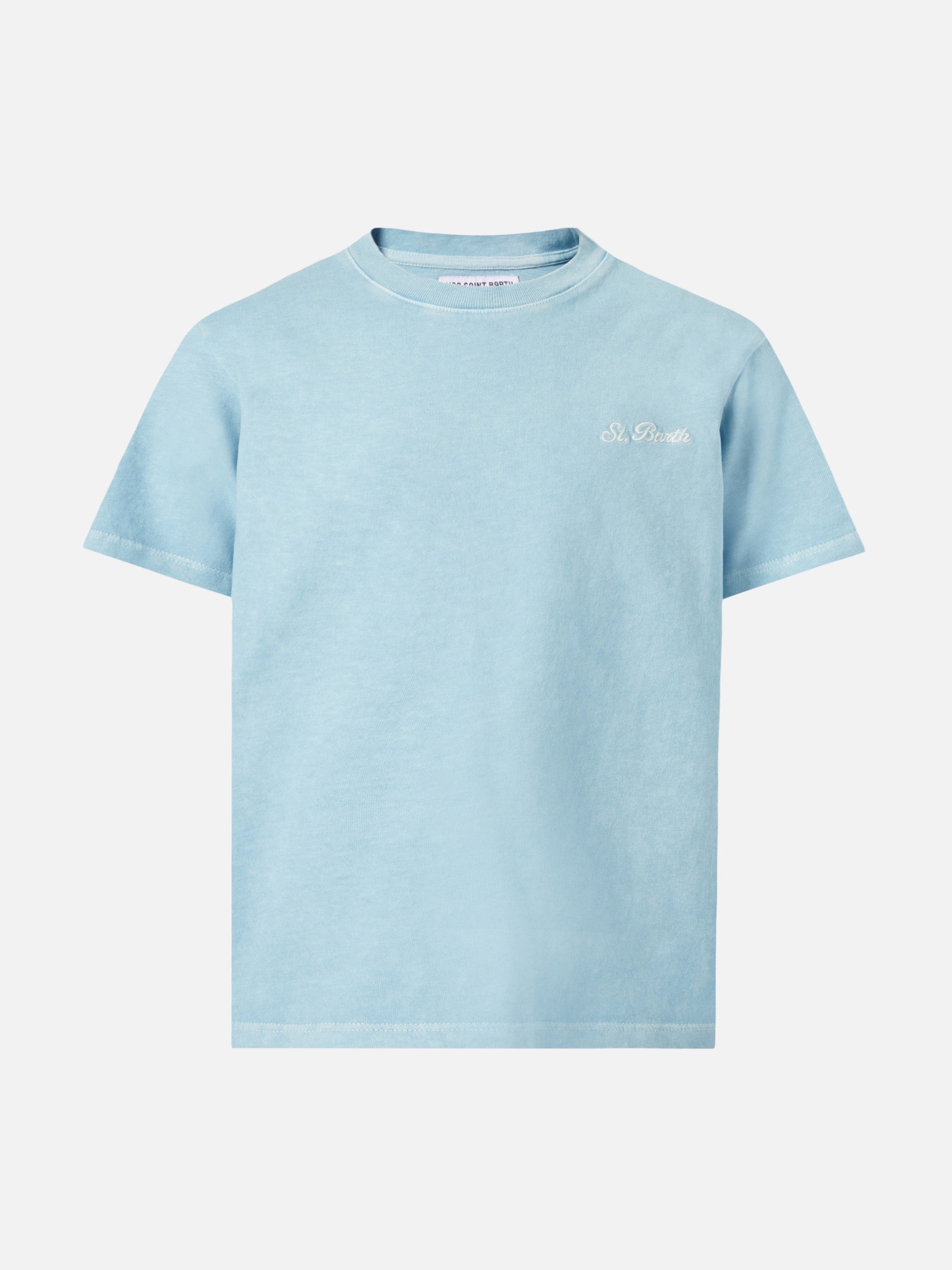 Heavy cotton t-shirt Cameron in vintage light blue – MC2 Saint Barth