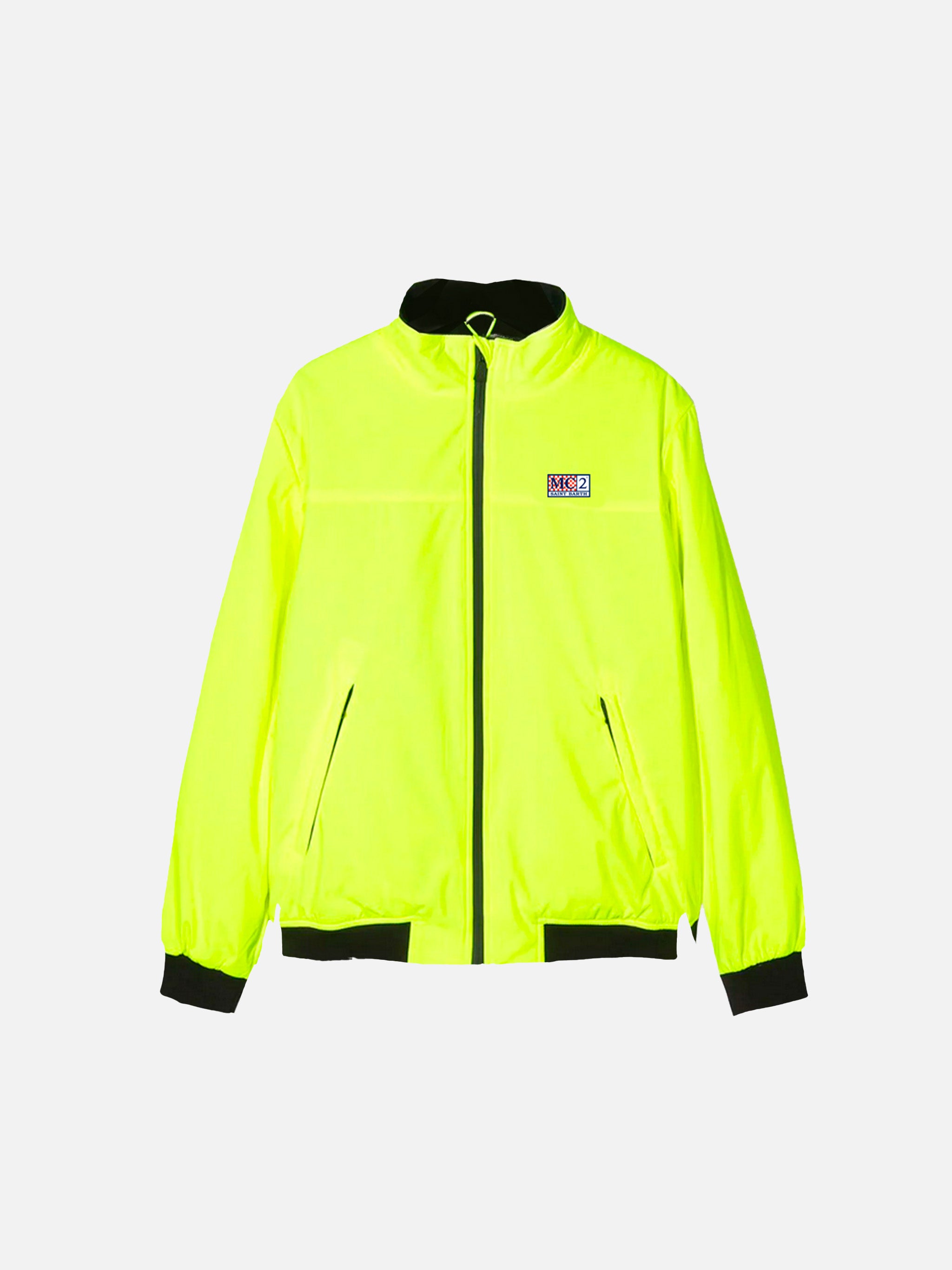 Boy fluo yellow bomber jacket Country Jr with furry lining – MC2 Saint Barth